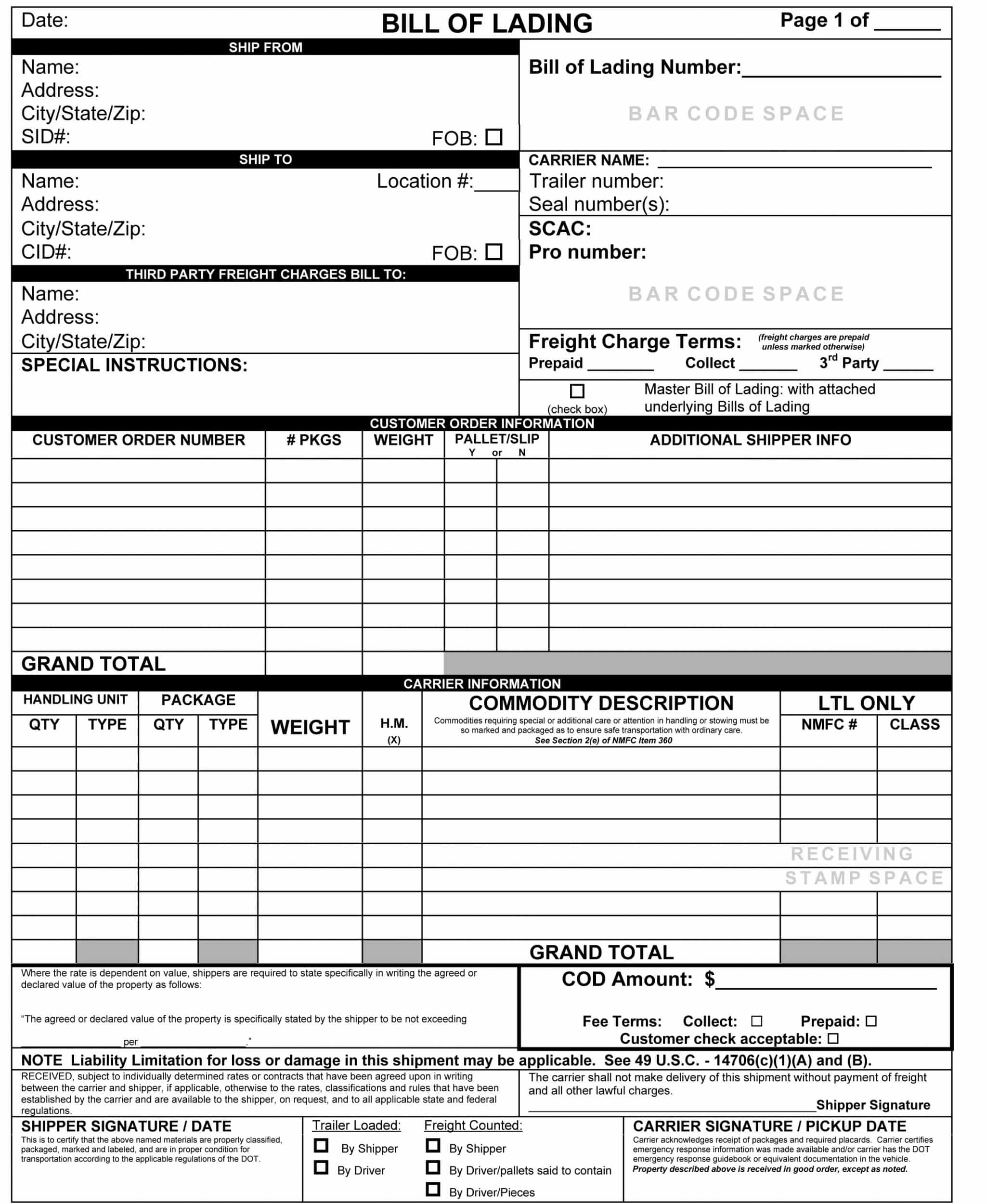 What Is A Bill Of Lading 