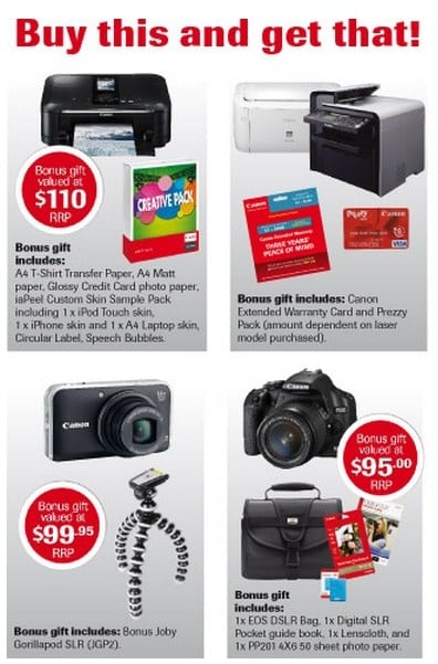 Canon Business Gifts Promo in NZ.
