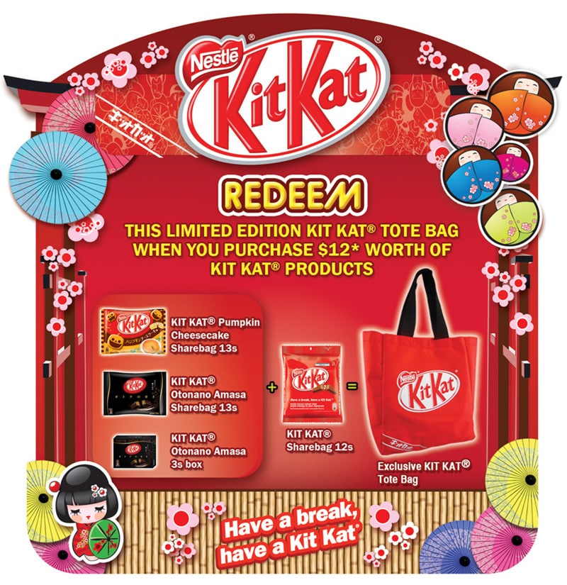 Promotional Tote Bag Nestle Kit Kat GWP Promotional Tote Bag Nestle Kit Kat GWP