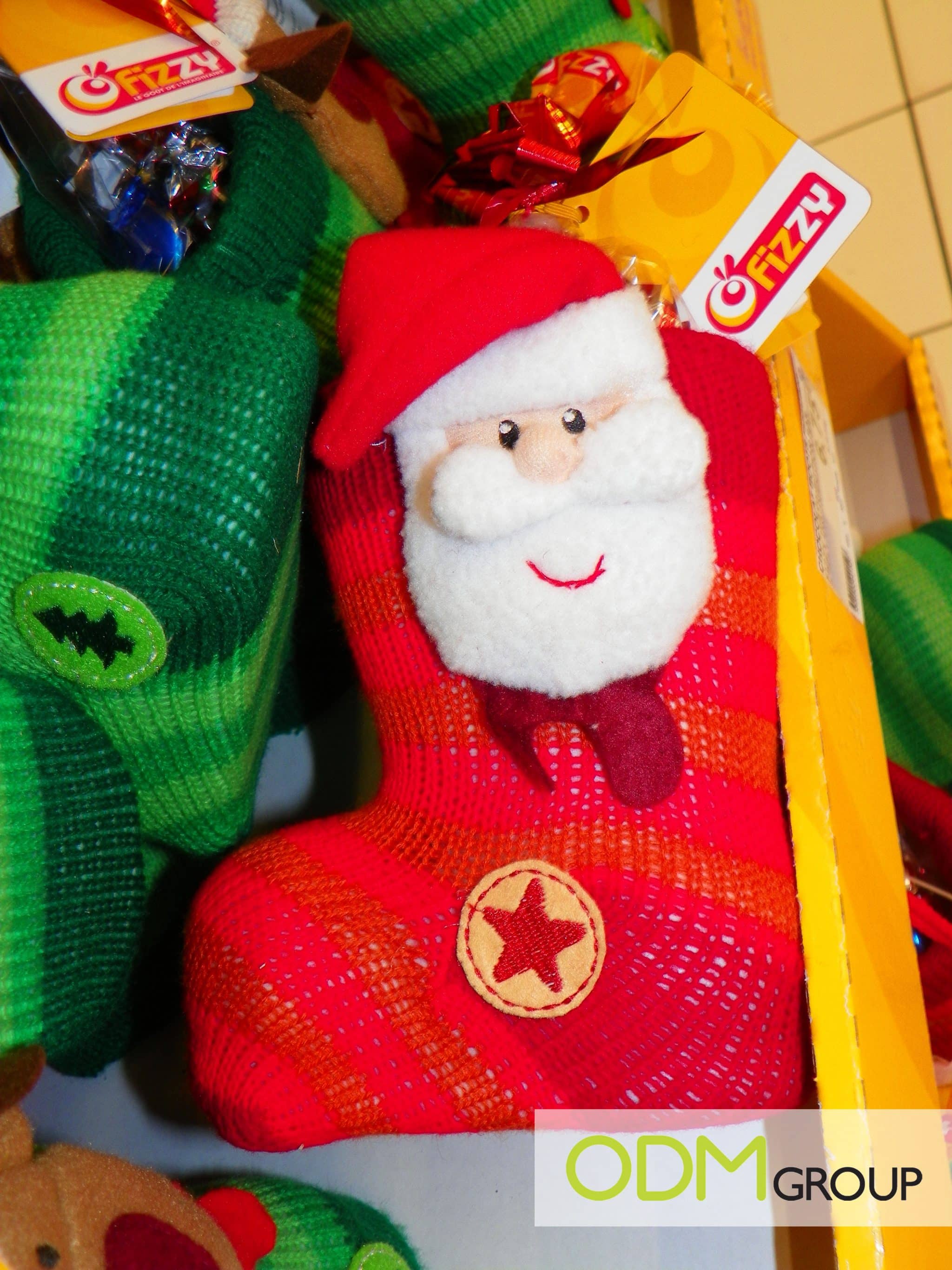 Christmas Promotional Packaging - Santa Claus & Reindeer Stocking