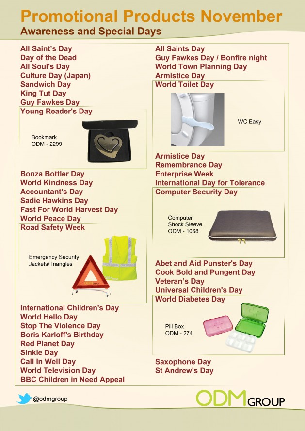 Promotional Gifts for November