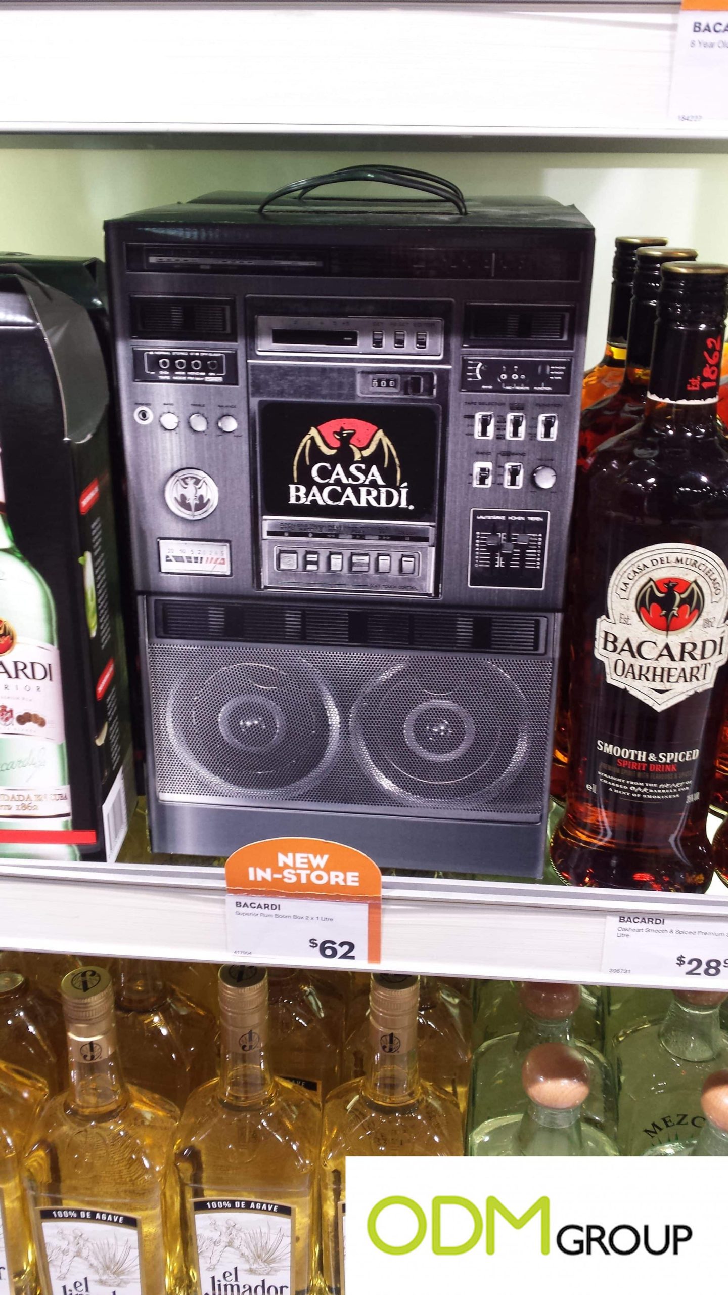 Unique promotional packaging by Bacardi