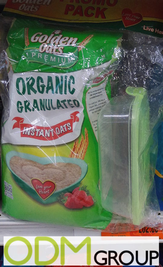 Branded lunch box offered by Golden Oats