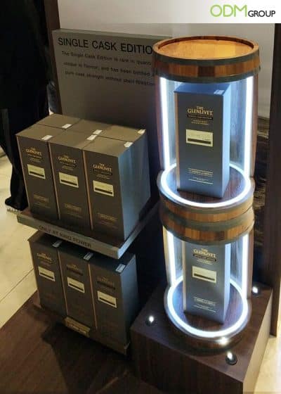 Bespoke Bottle Glorifier for Glenlivet in LED and Wood