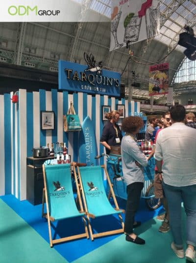 Outdoor Promotion Design-Tarquin’s Brilliant Blue Booth Wows Customers