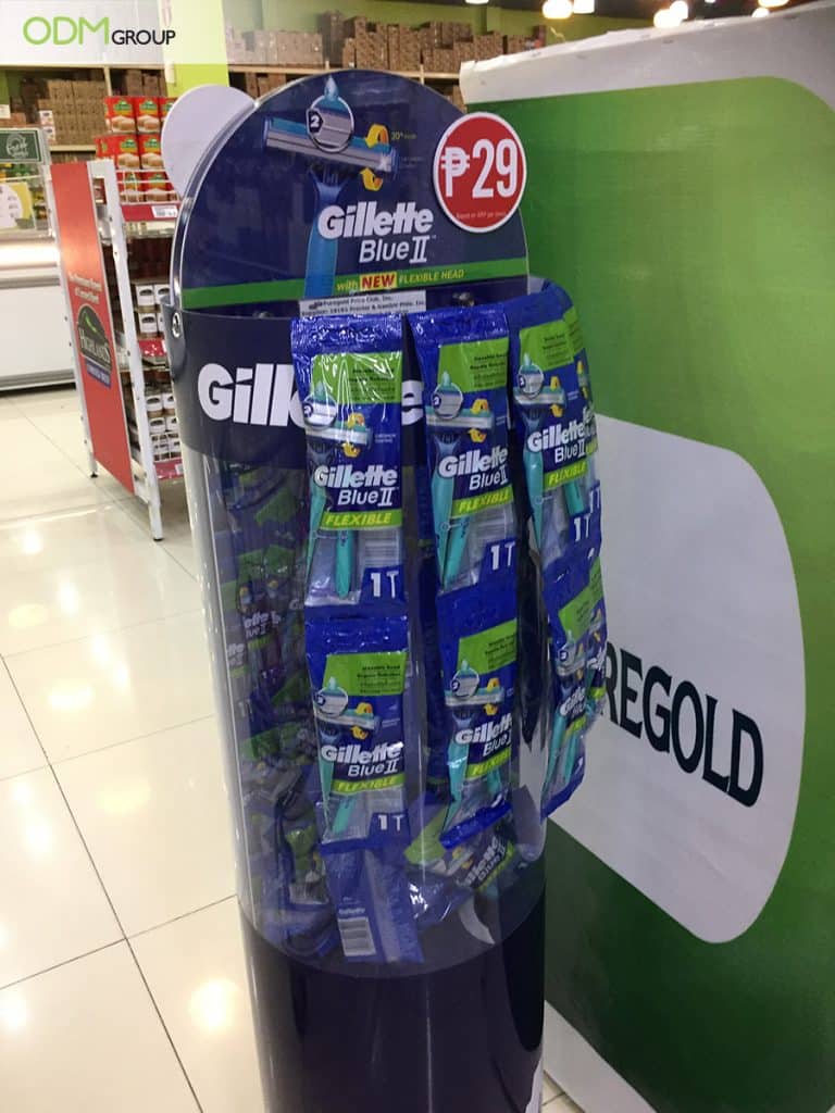 Gillette Cuts Through the Noise with a Customized Free-Standing Display