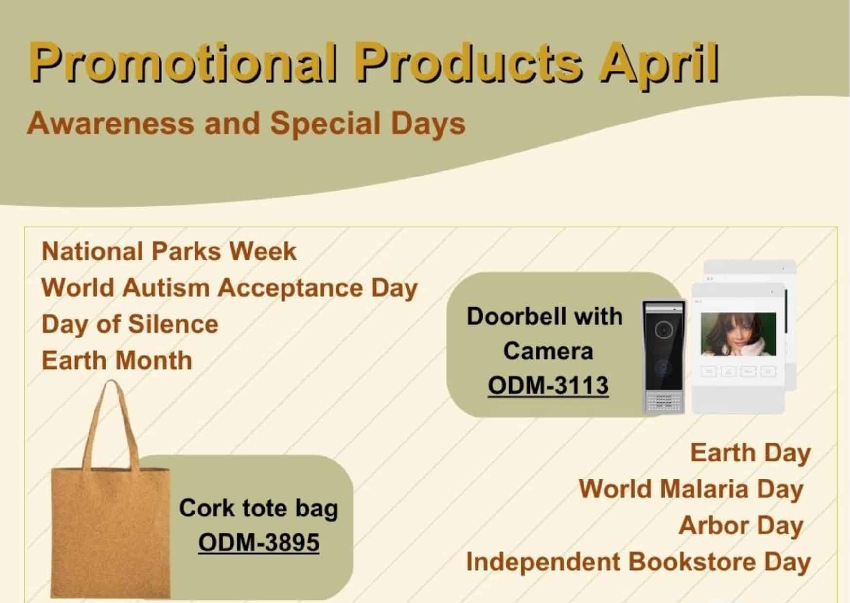 Key Events Plus Top Picks of Promotional Gifts for April Marketing